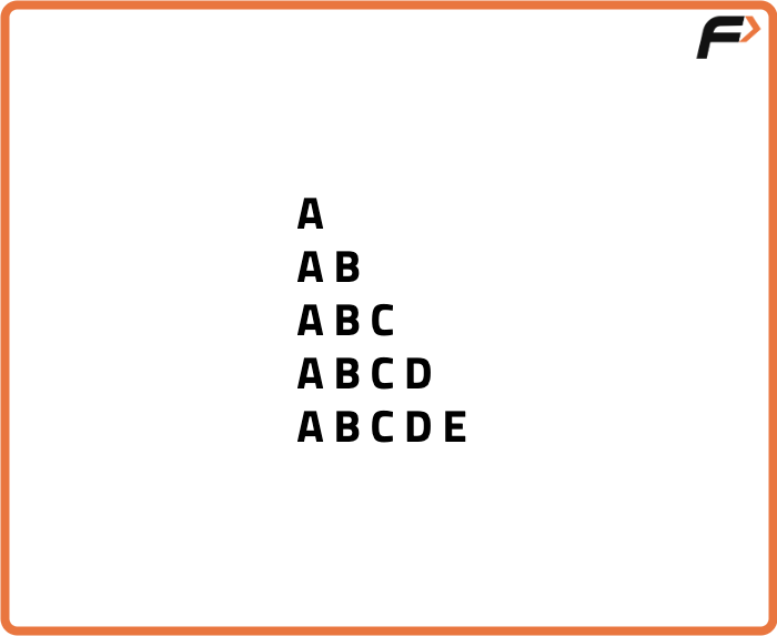 Pattern-14: Increasing Letter Triangle Pattern - Tutorial