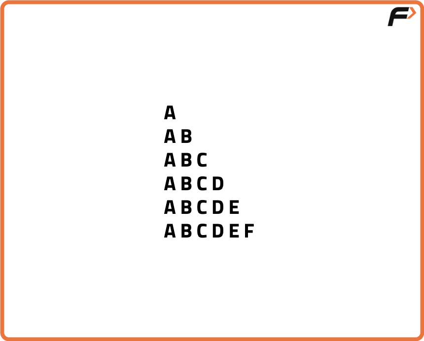 Pattern-14: Increasing Letter Triangle Pattern - Tutorial